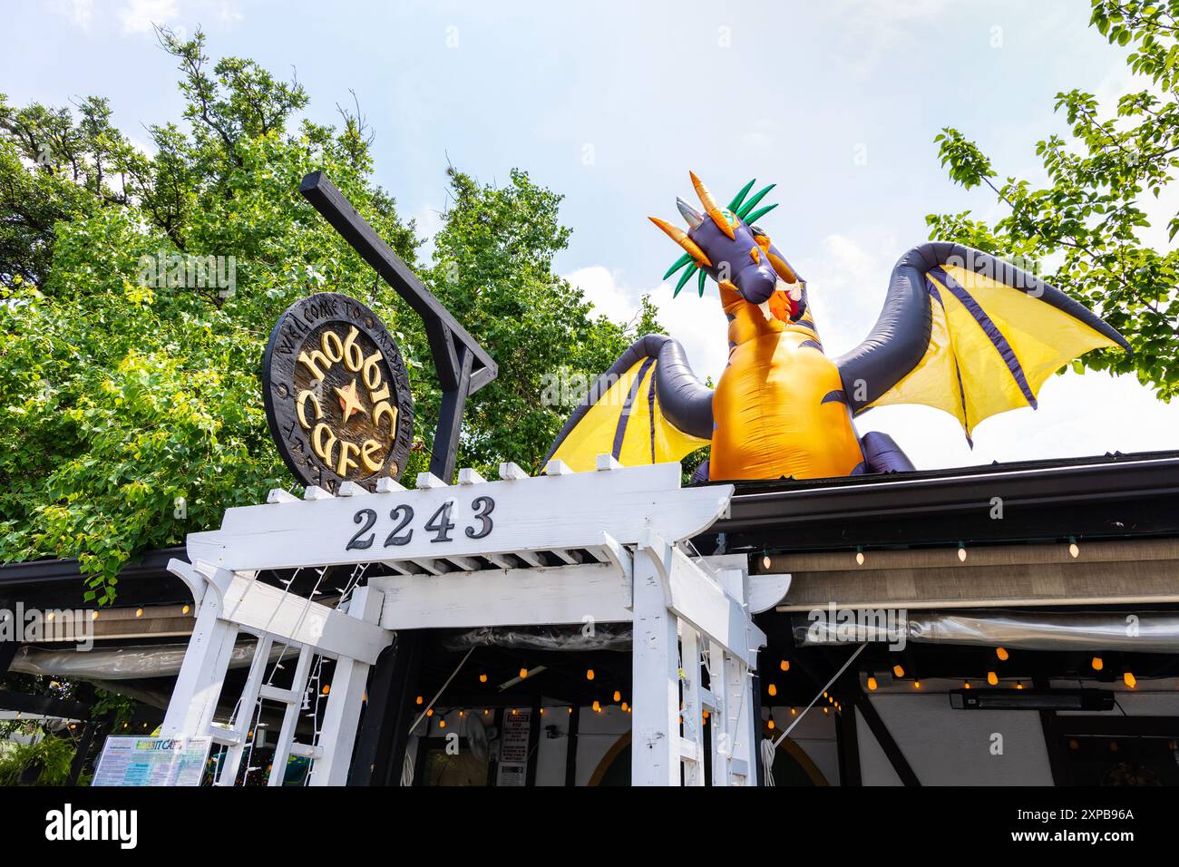 Inflated dragon on top of the Hobbit Cafe -Tolkien and Lord of the ...