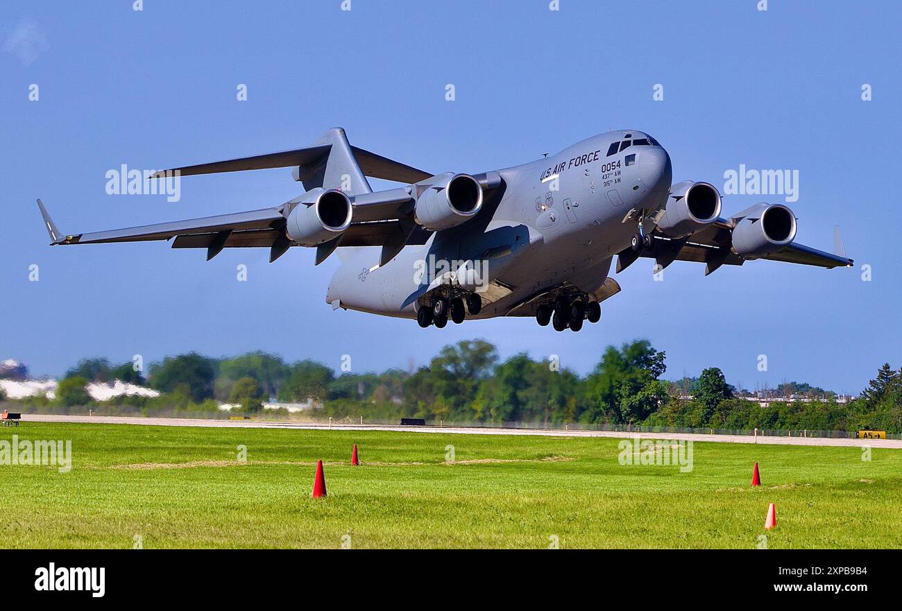 Boeing C17 taking off EAA Oshkosh, 2024 Stock Photo - Alamy