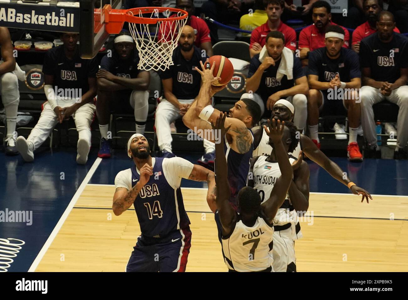 Jayson Tatum of USA during the International Friendly basketball match ...