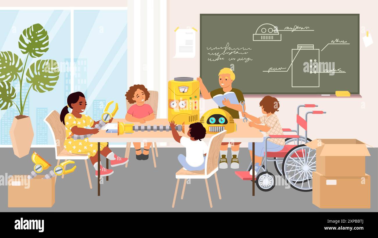 Cartoon school project presentation hi-res stock photography and images ...