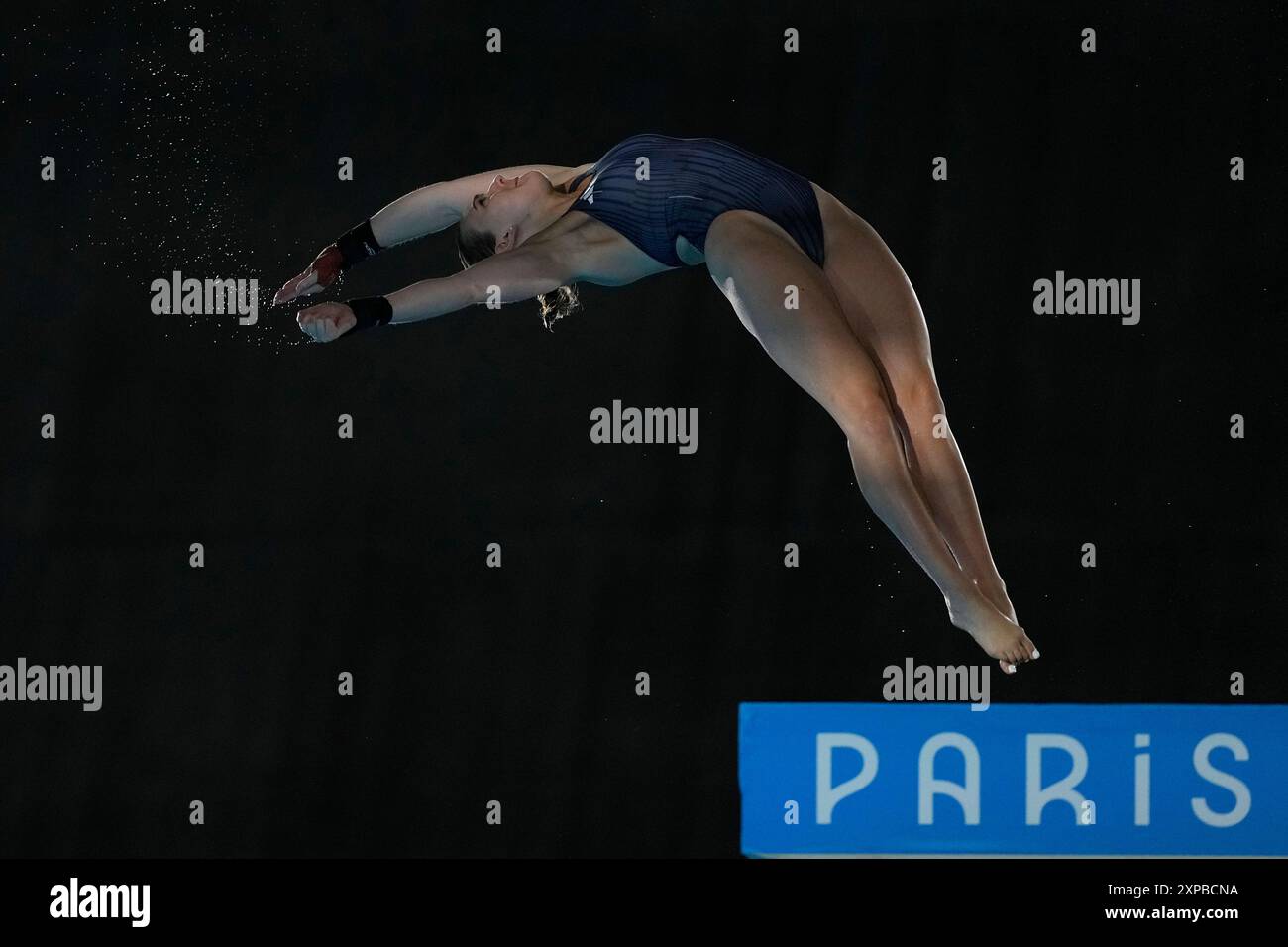 Britain's Lois Toulson competes in the women's 10m platform diving ...