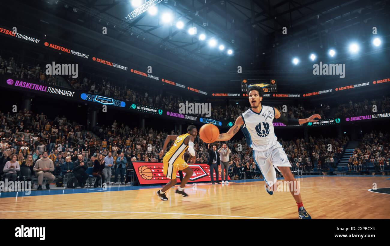 Action sport competition spectator crowded court hi-res stock ...