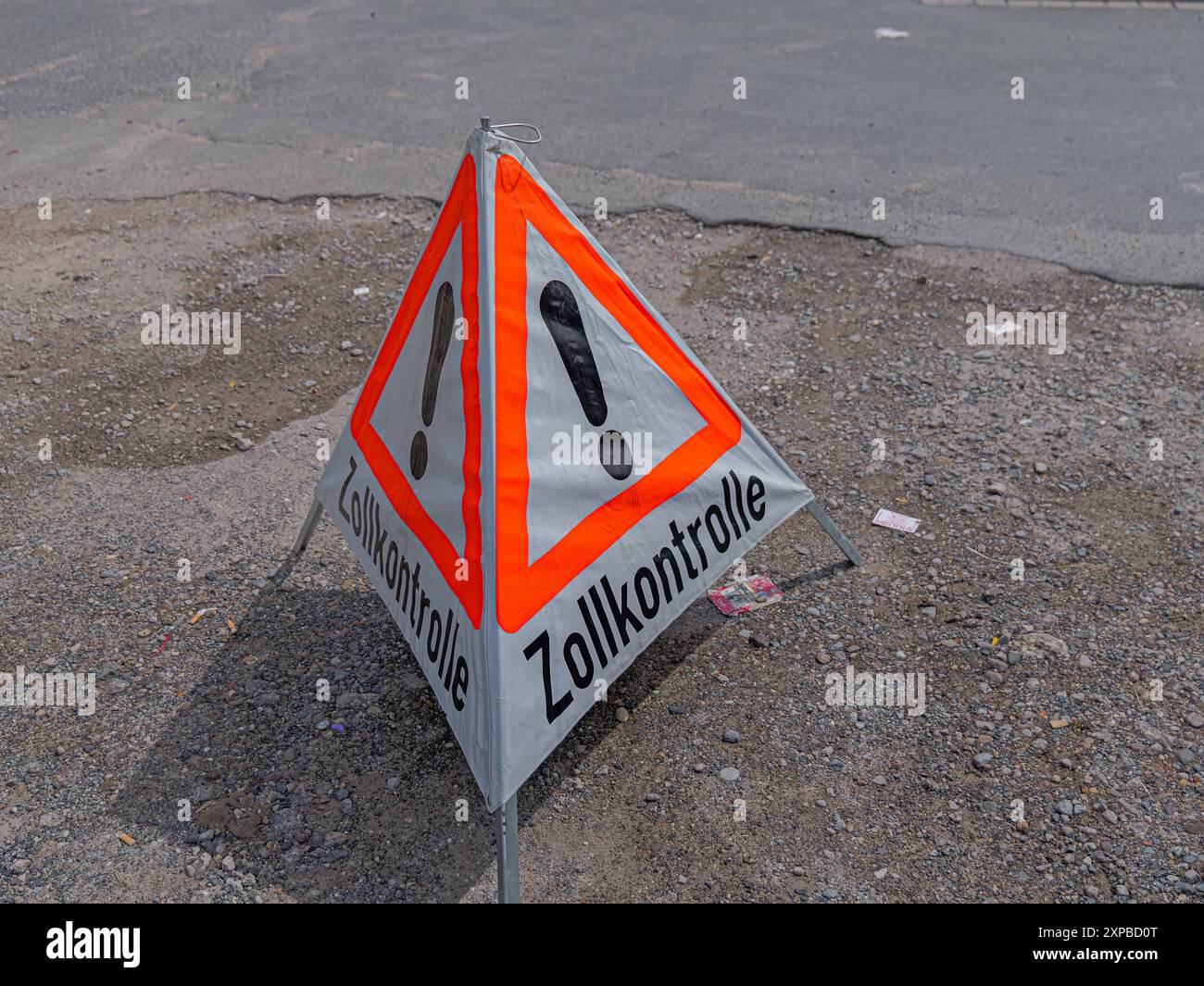 Faltsignalaufsteller Zollkontrolle Symbolbild Faltaufsteller ...