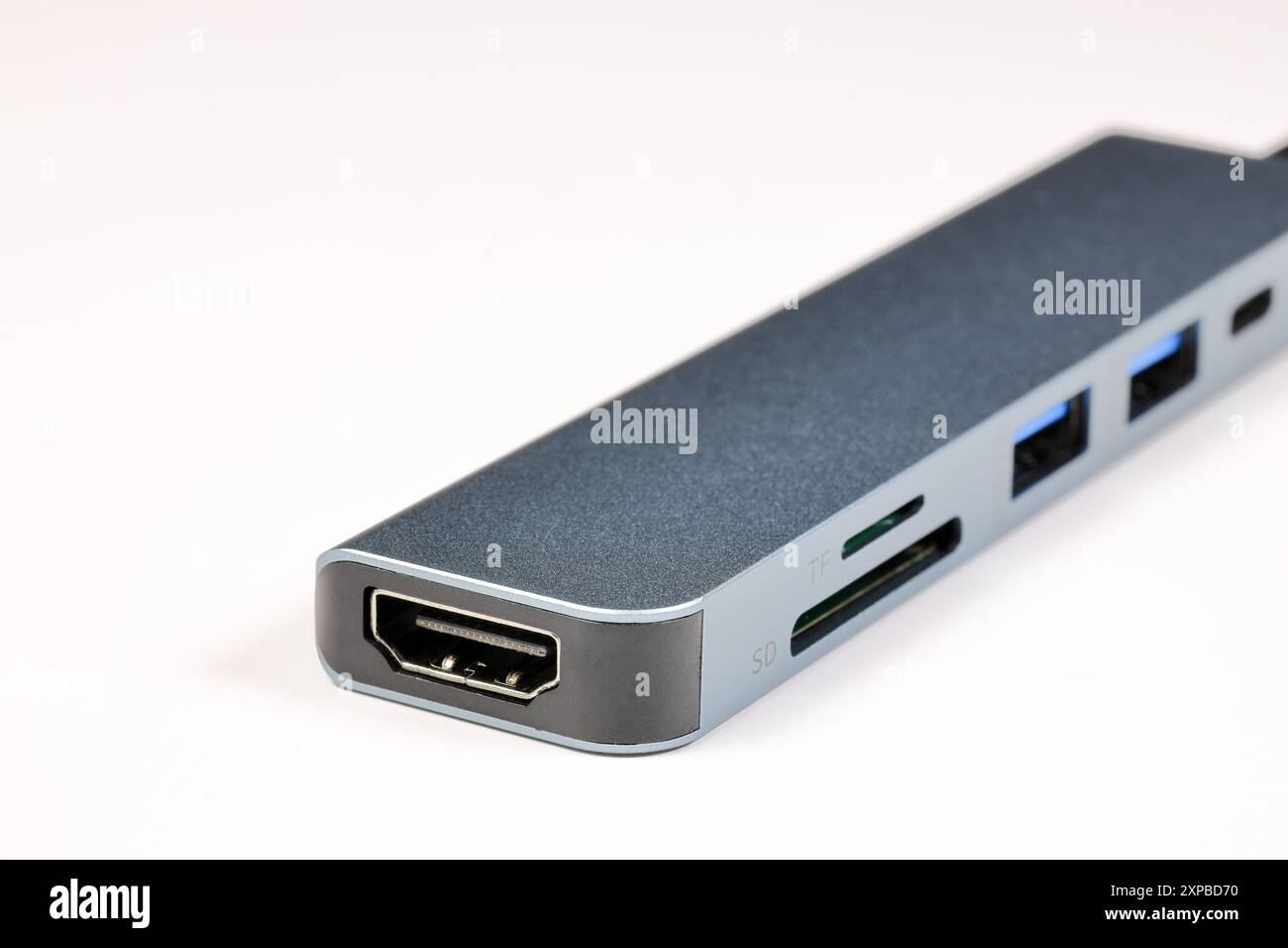 HDMI port, USB type A with TF and Sd card reader on docking station of ...