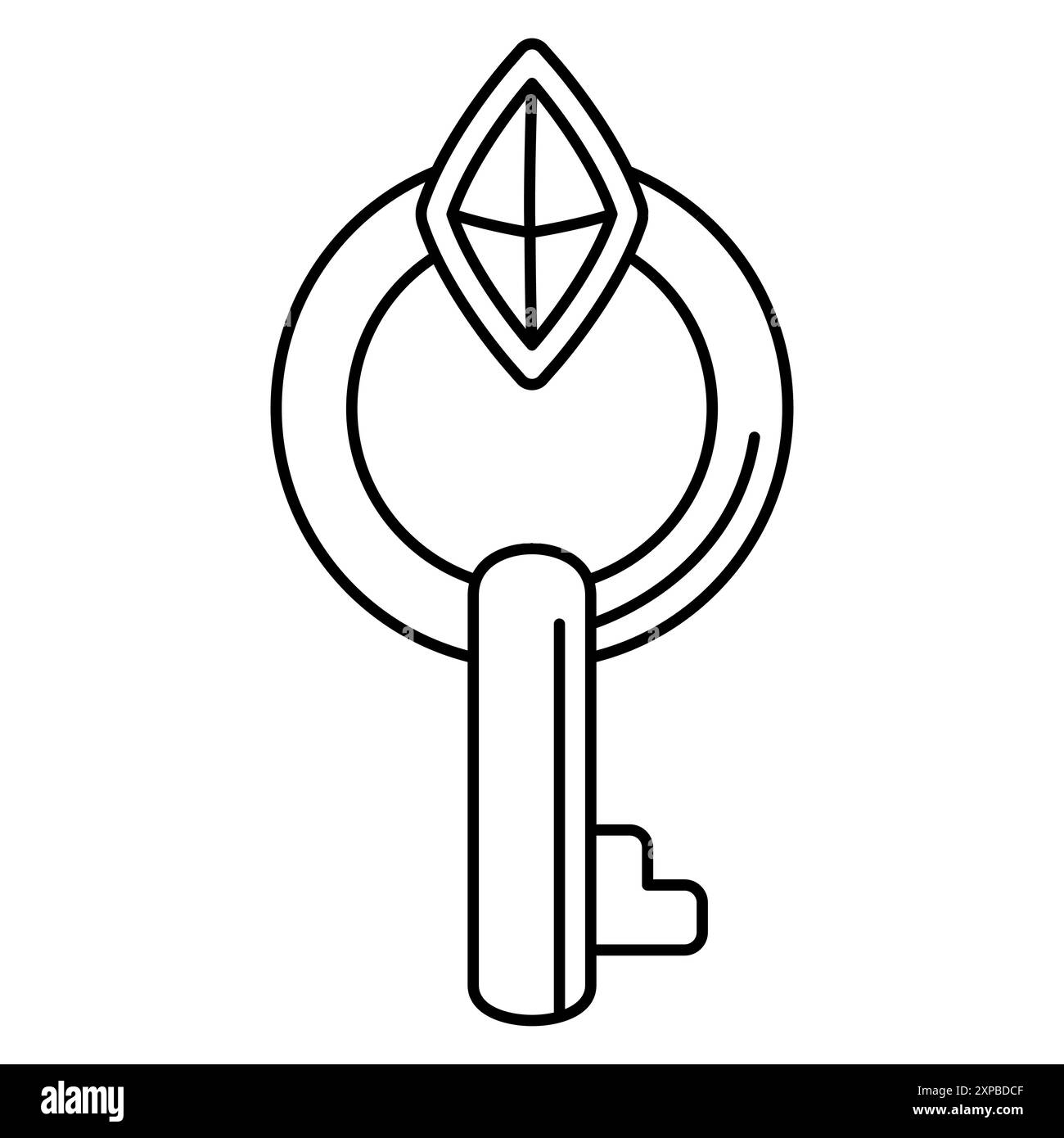 Magic key illustration. Witchcraft alchemy mystery element Stock Vector ...
