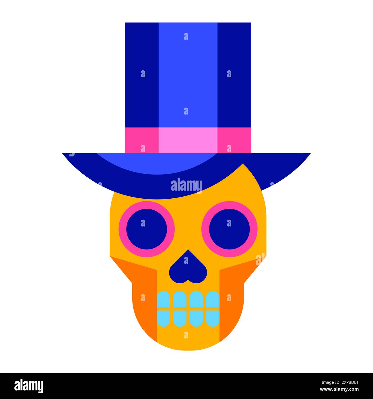 Traditional Mexican head skull. Dia de los muertos Stock Vector Image ...