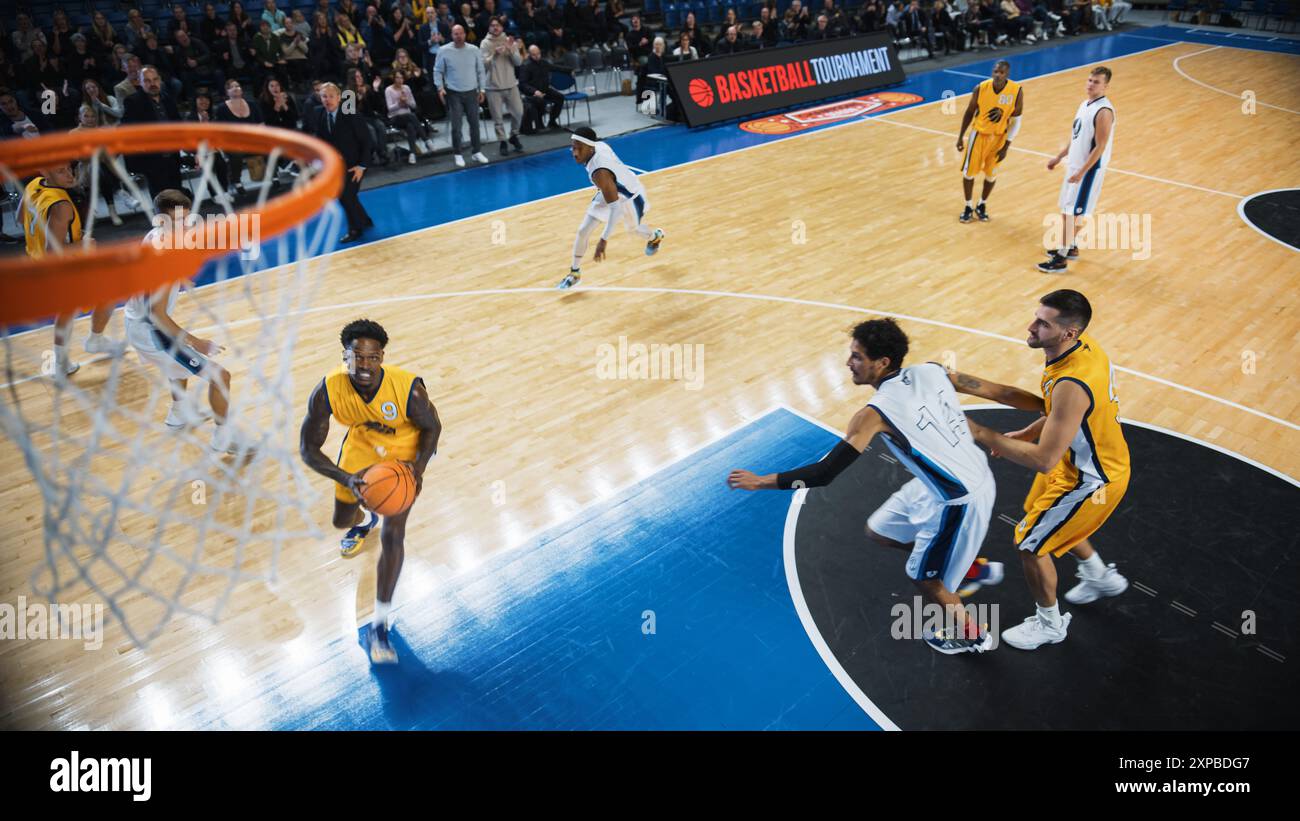 Cinematic College Basketball Tournament: Two Young Successful Diverse ...