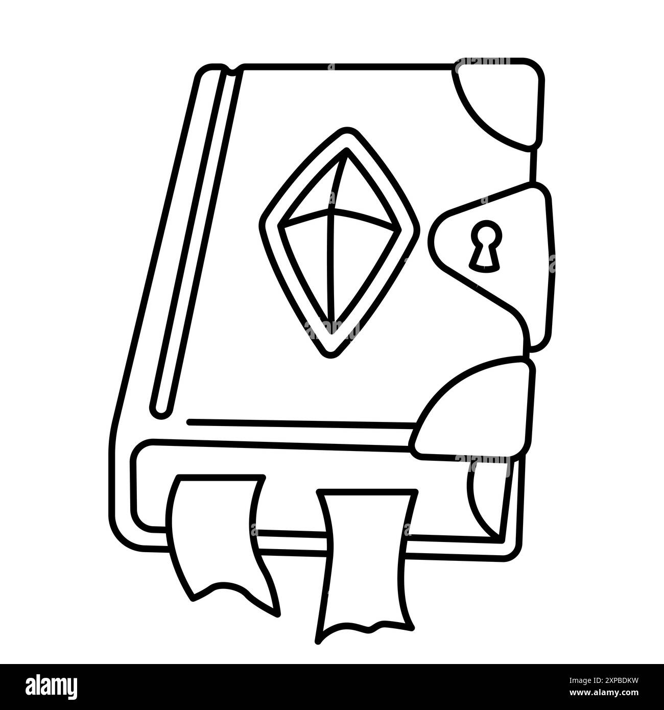 Magic book crystal gem Stock Vector Images - Alamy
