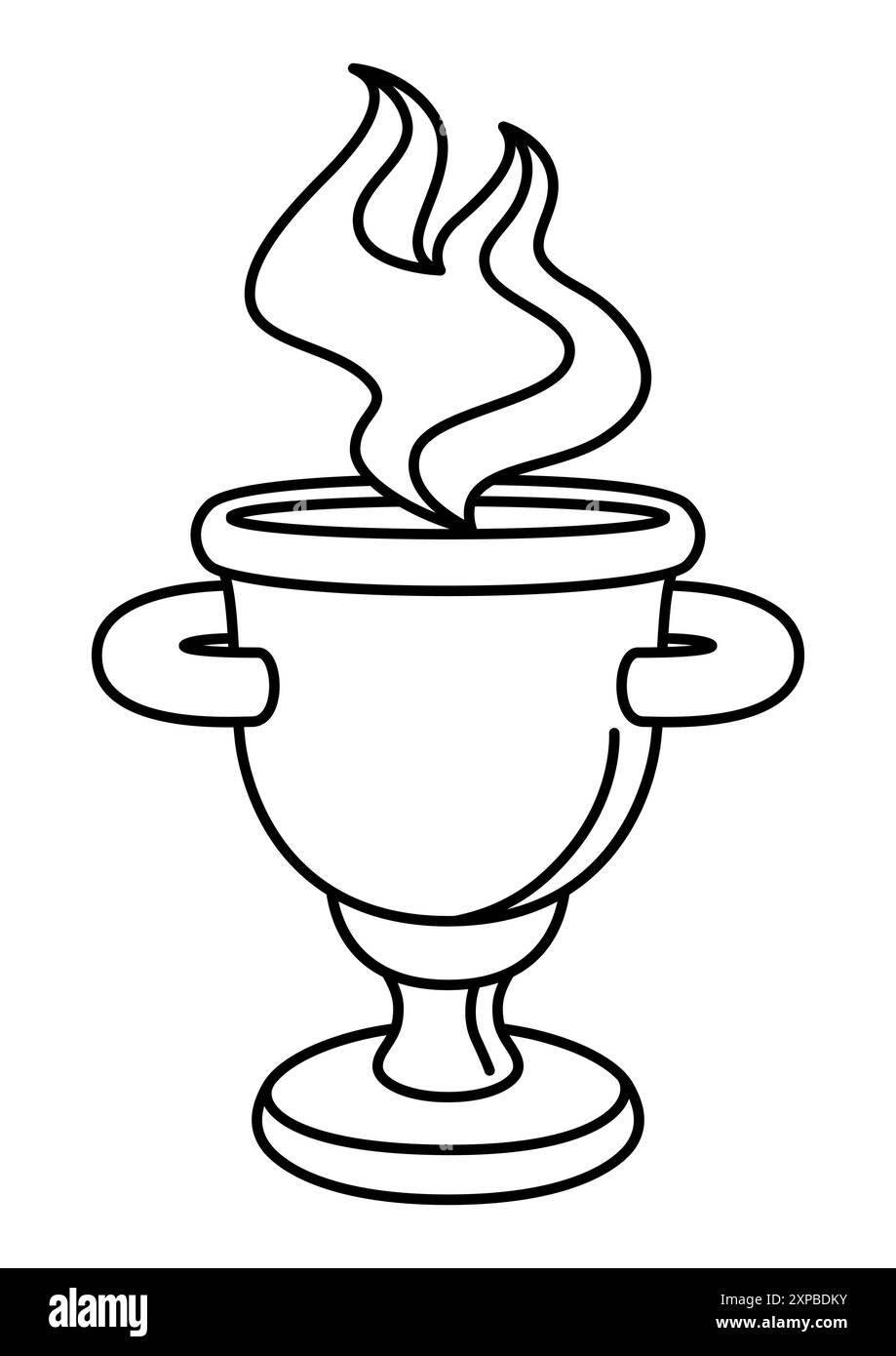 Magic potion in goblet illustration. Witchcraft alchemy mystery element ...