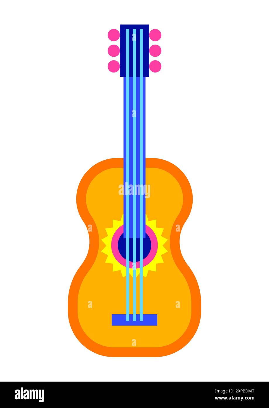 Mexican guitar. Traditional musical instrument Stock Vector Image & Art ...