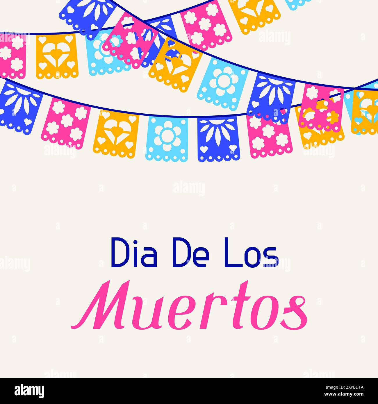 Day of the Dead greeting card. Dia de los muertos. Mexican celebration ...