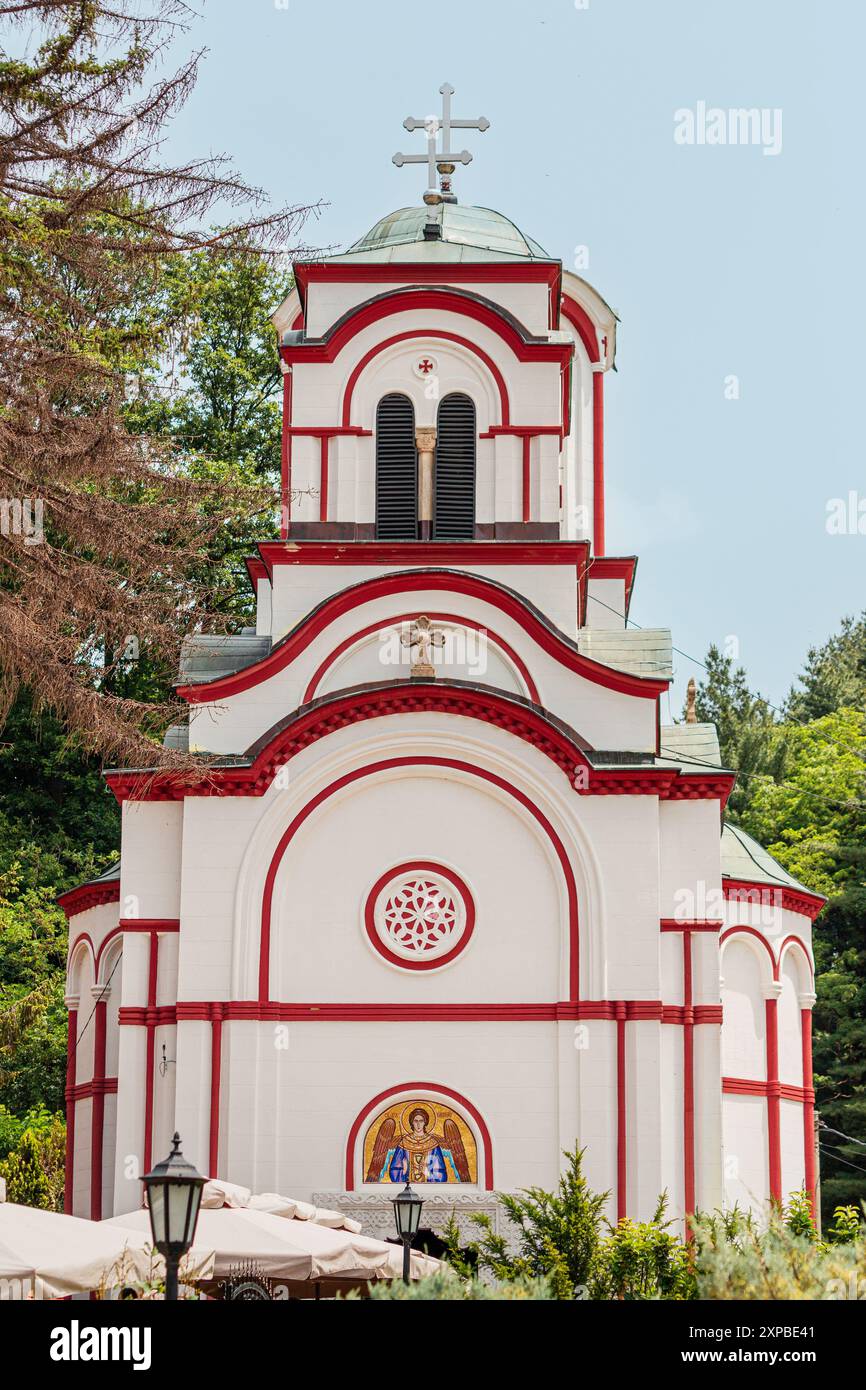 09 June 2024, Golubac, Serbia: Tumane Monastery, an old Orthodox church ...