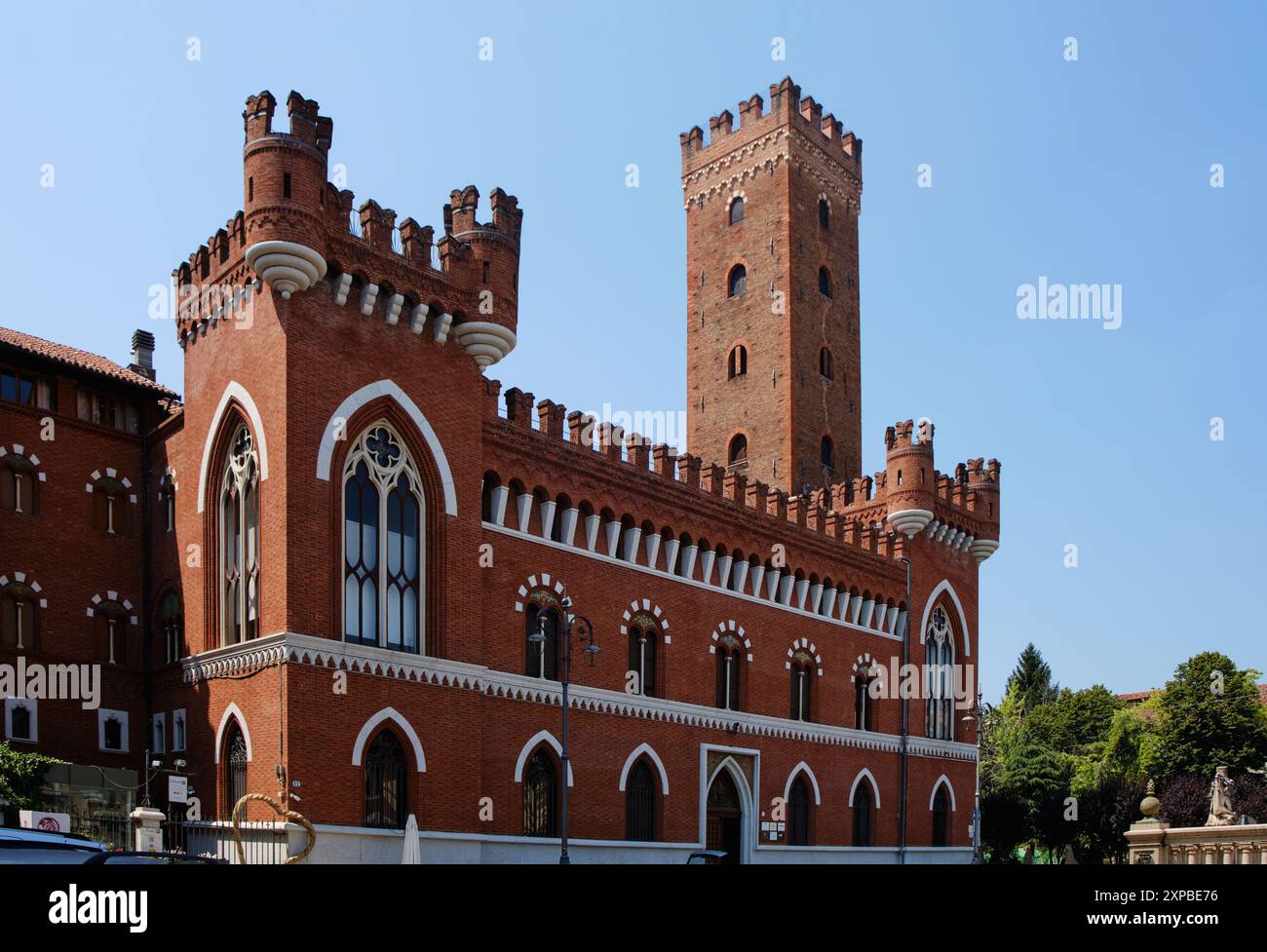 Charming medieval streets and buildings in Asti's historic center ...
