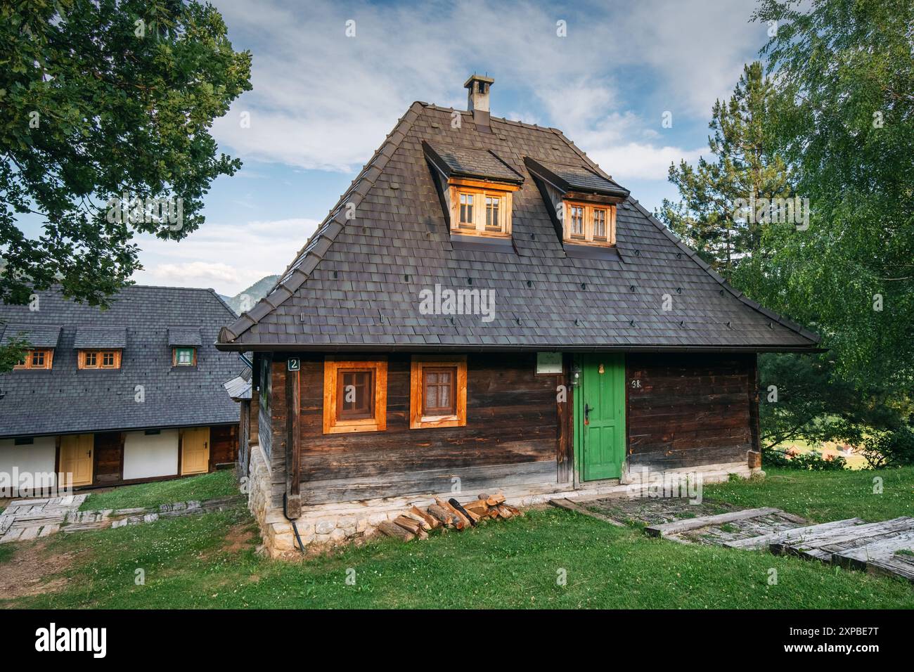 10 June 2024, Mokra Gora, Serbia: Historical buildings in Drvengrad ...