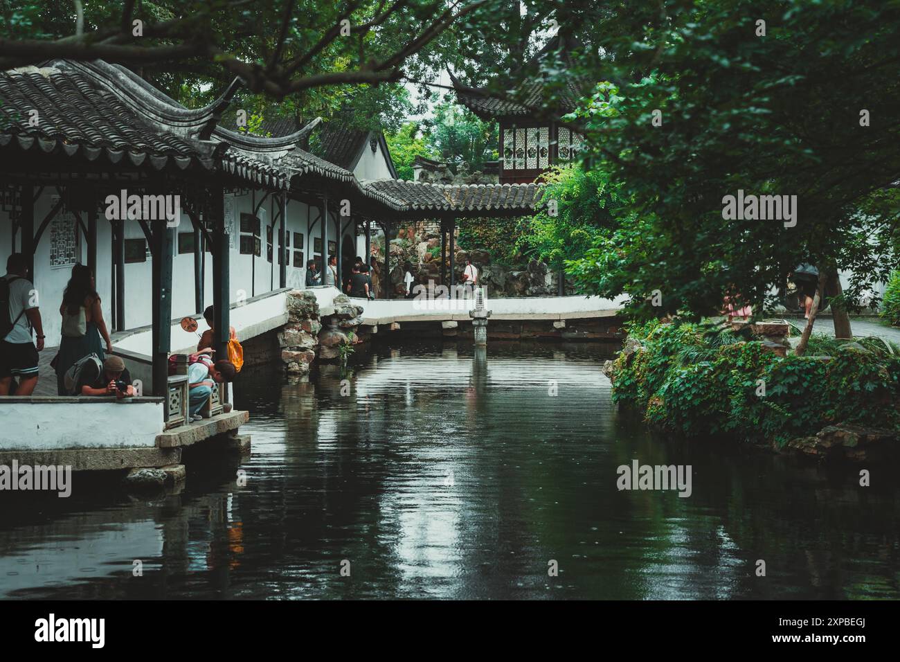 Suzhou, China - June 11, 2024 : A tranquil Chinese Garden with a pond ...