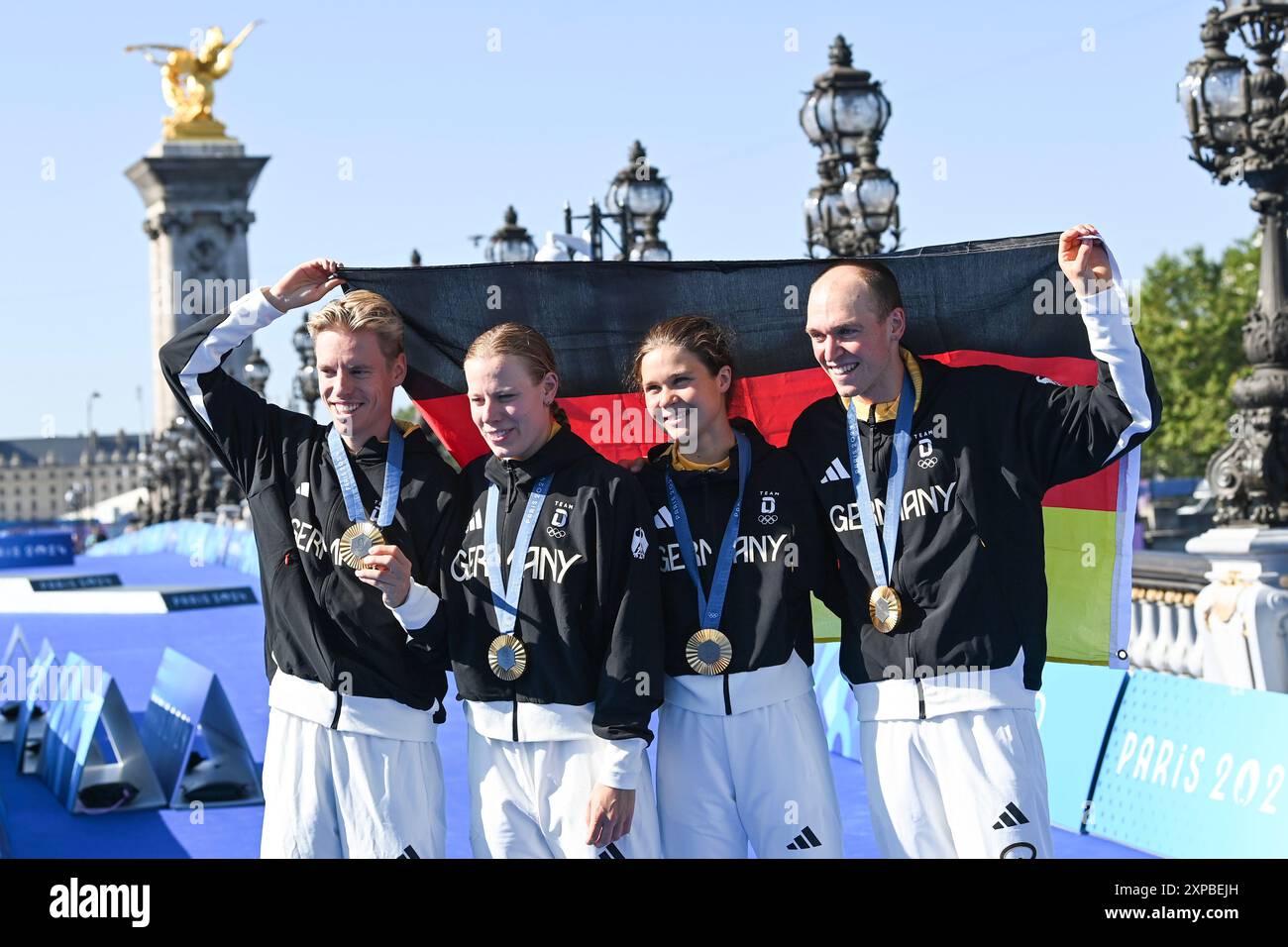 Paris, France. 05th Aug, 2024. Tim Hellwig, Laura Lindemann, Lisa ...