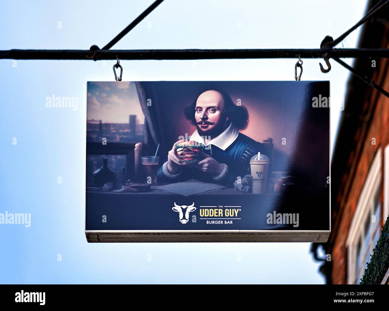 Burger bar sign, with William Shakespeare image, synonymous with the ...