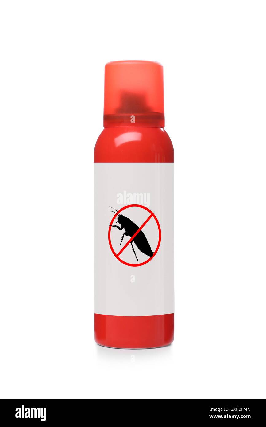 Insect repellent in spray can isolated on white Stock Photo - Alamy