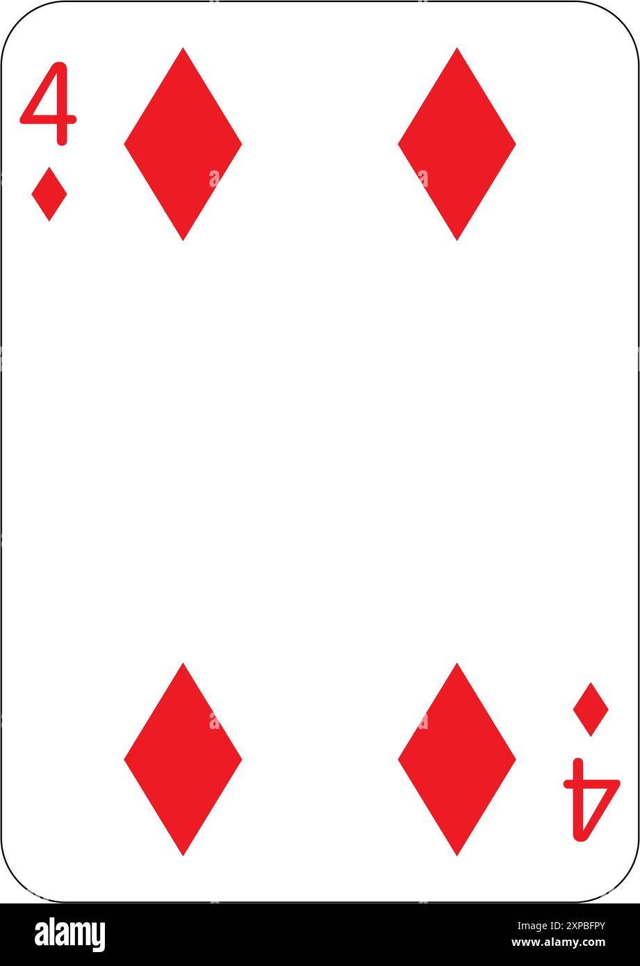 4 of diamonds card hi-res stock photography and images - Alamy