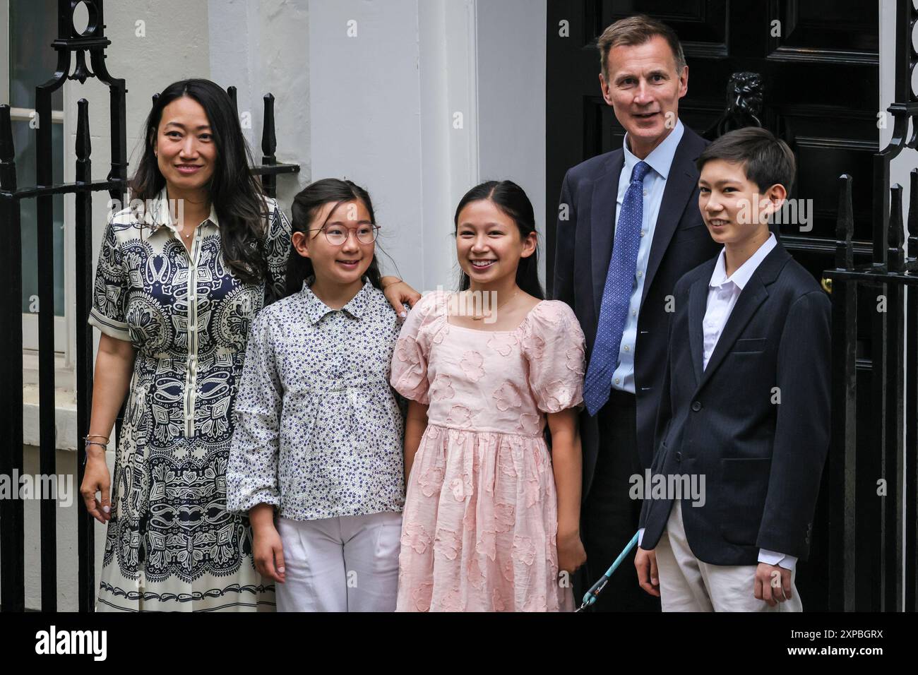 Chancellor Jeremy Hunt with children Eleanor, Anna and Jack and wife ...
