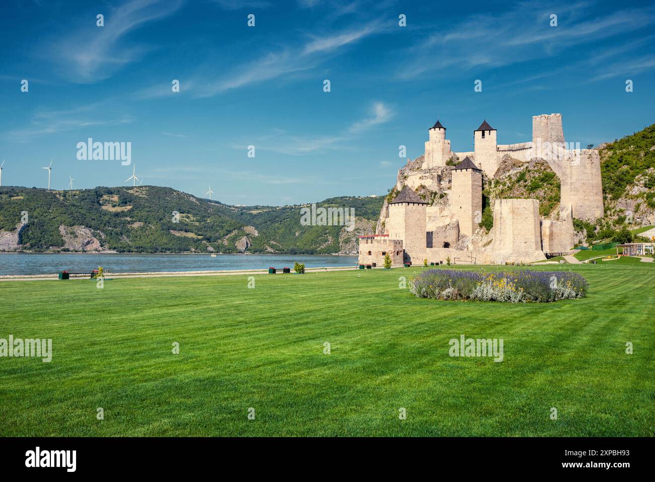 ancient splendor of Golubac Fortress overlooking the Danube River in ...
