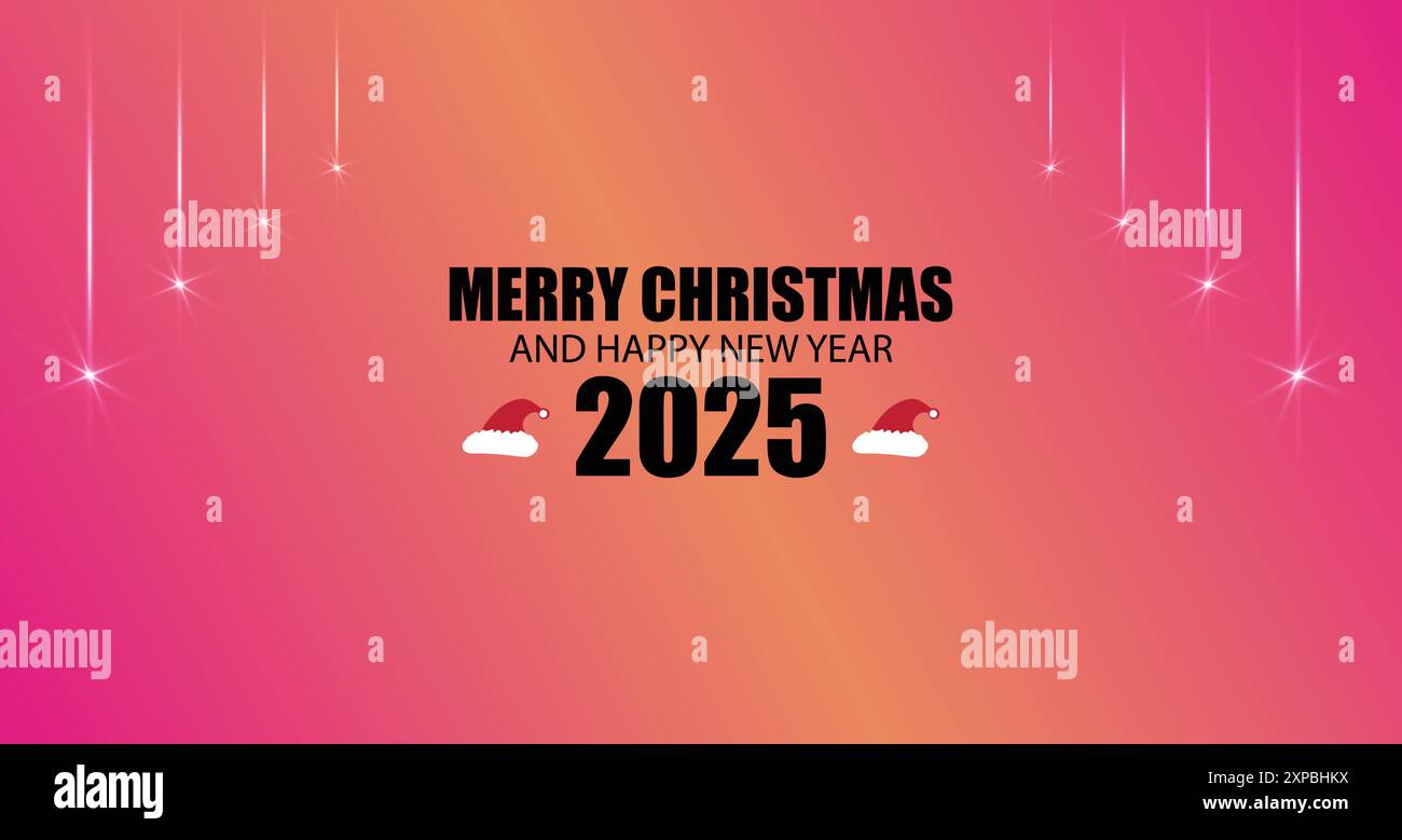 Cheers to the Season Merry Christmas and a Happy New Year 2025 Stock ...