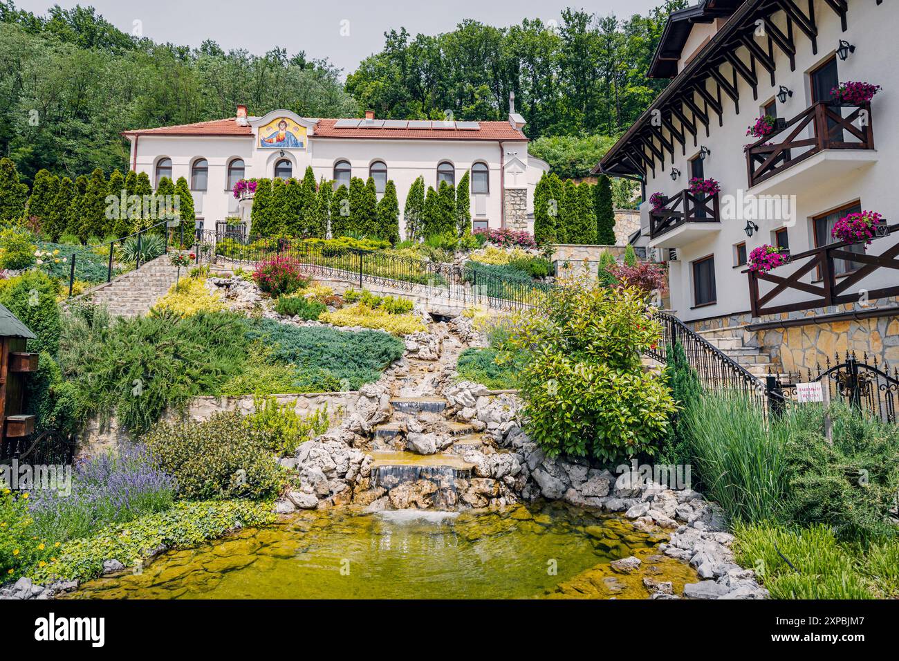 09 June 2024, Golubac, Serbia: Tumane Monastery, an old Orthodox church ...
