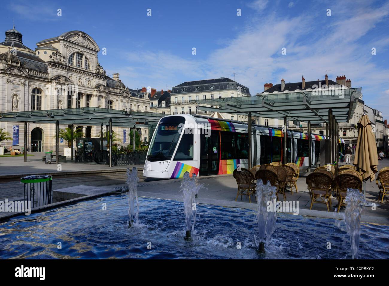 Frankreich, Angers, Straßenbahn Linie C, Place Ralliement // France ...