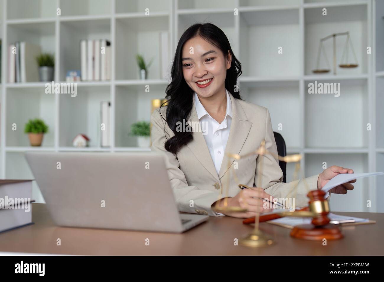 Lawyer working laptop legal advice hi-res stock photography and images ...