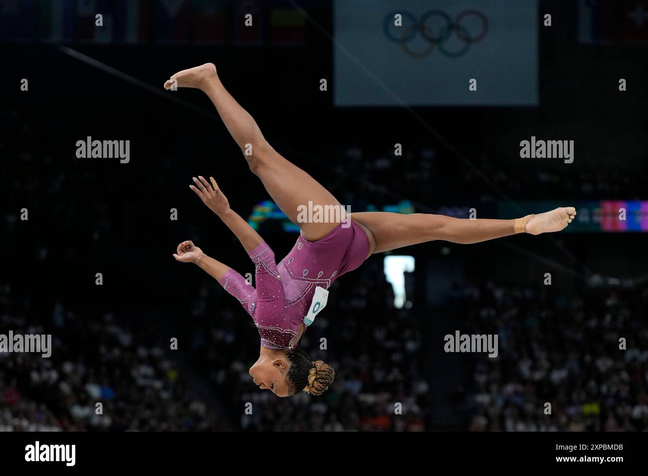 Rebeca Andrade, of Brazil, competes during the women's artistic ...