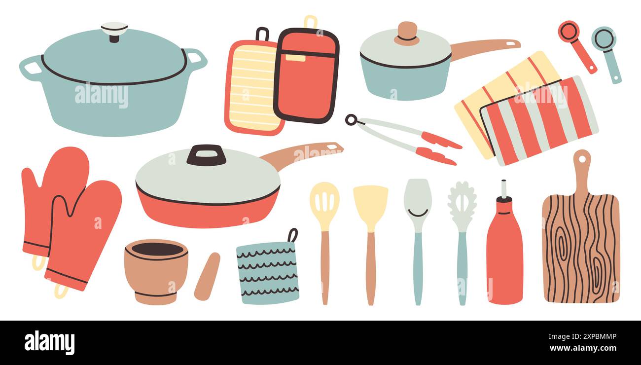 Drawing kitchen cookware pot tool hi-res stock photography and images ...