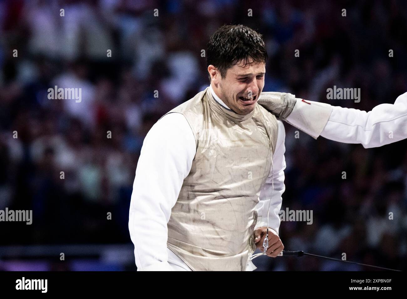 Paris, France. August 4, 2024. Maxime Pauty of, France celebrates after ...