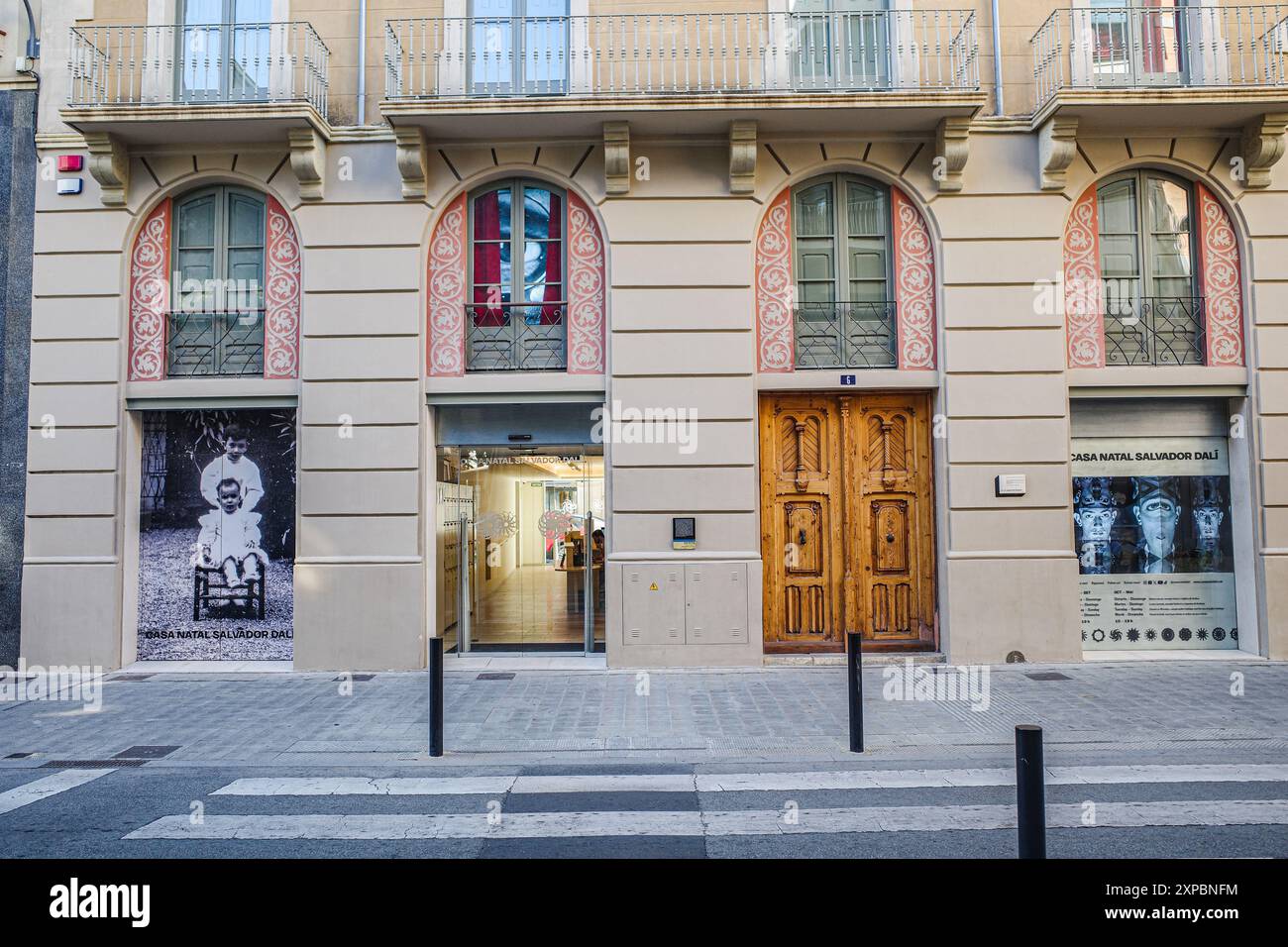 Figueres, Spain - 3 Aug, 2024: Exterior of the Salvador Dali birthplace ...