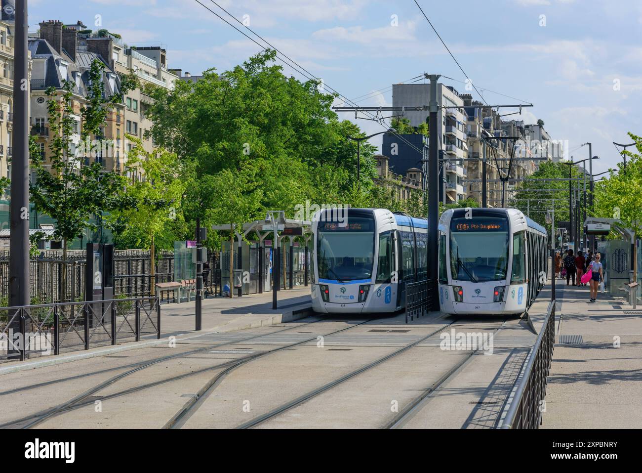 Paris, Straßenbahnlinie T3b, Porte Dauphine // Paris, Tramway Line T3b ...
