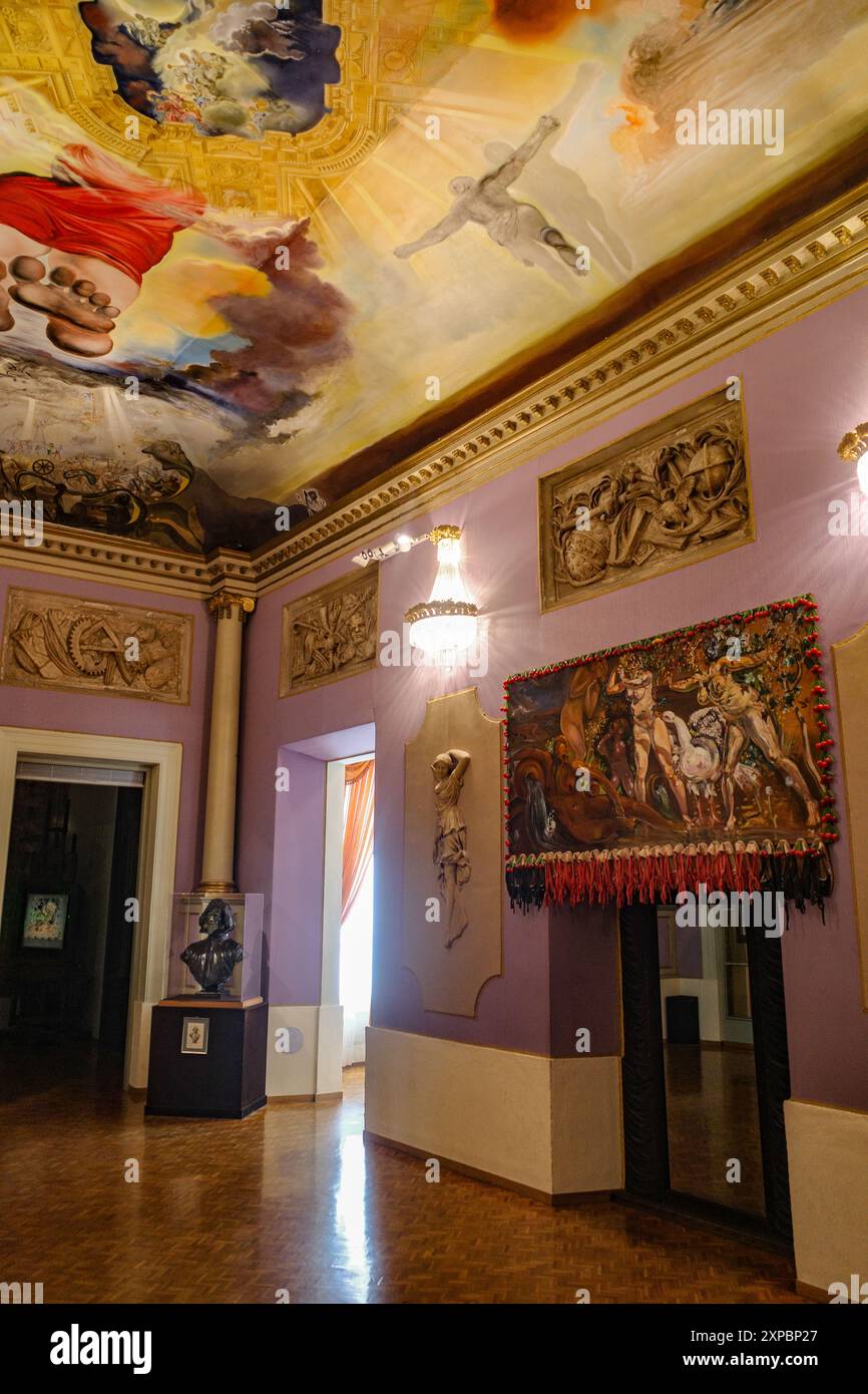 Figueres, Spain - 3 Aug, 2024: Elaborate painting and artwork on ...