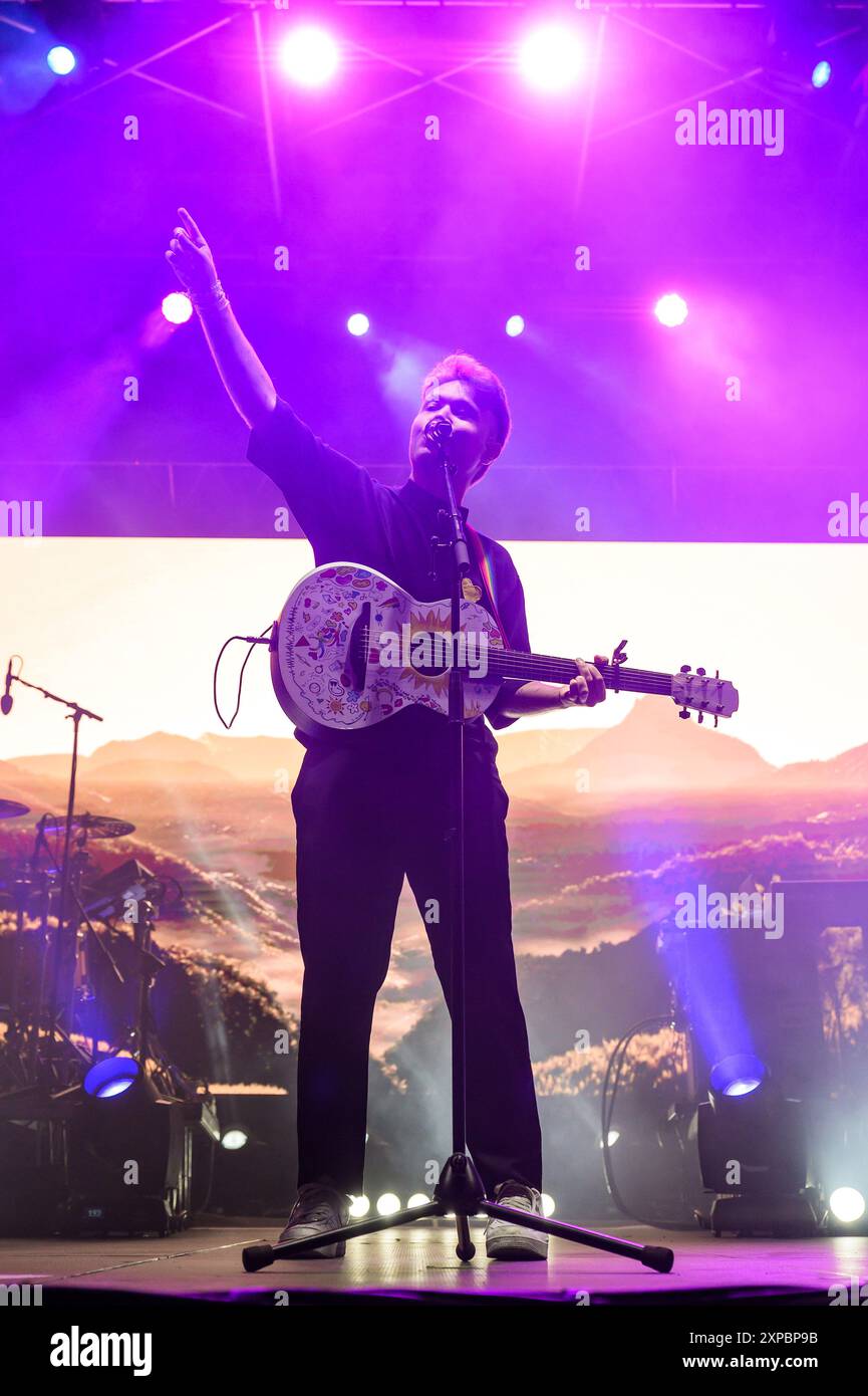 Andrea De Filippi also known as Alfa performs live on stage of Villa ...