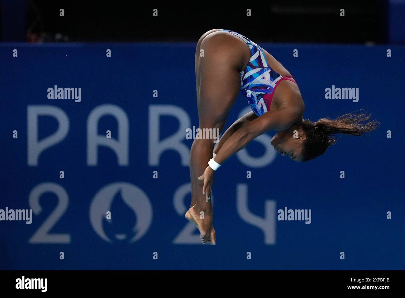 Cuba's Anisley Garcia Navarro competes in the women's 10m platform ...
