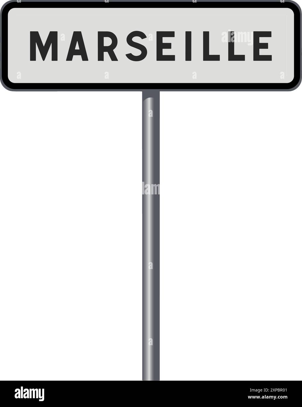 Entrance sign to the city of Marseille in vector Stock Vector Image ...