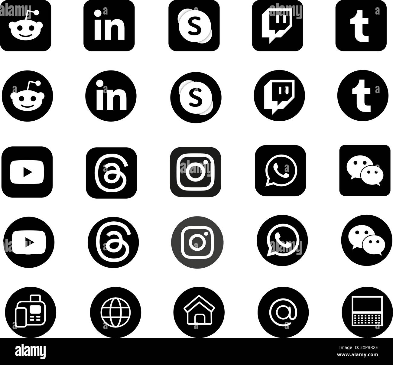 social media icons. social media Stock Vector Image & Art - Alamy