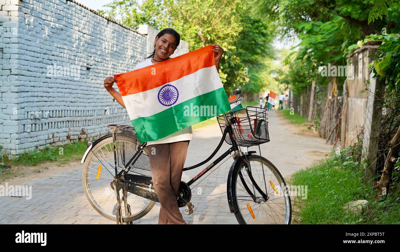 kids with family members wearing Indian flag logo design t shirt and ...