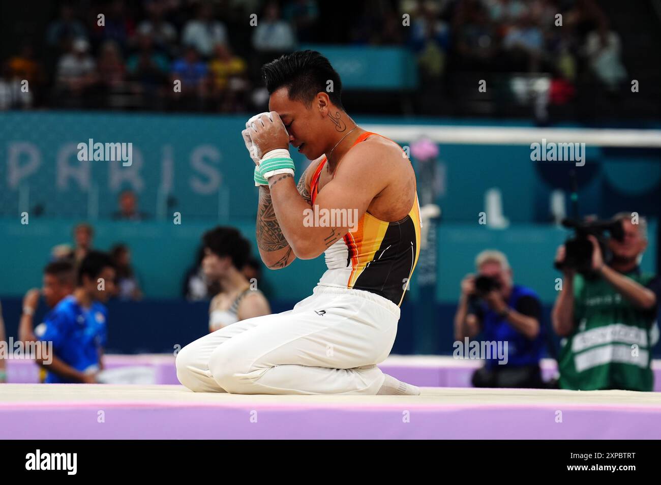 Marios Georgiou of Cyrpus during the Men's Horizontal Bar Final at the ...