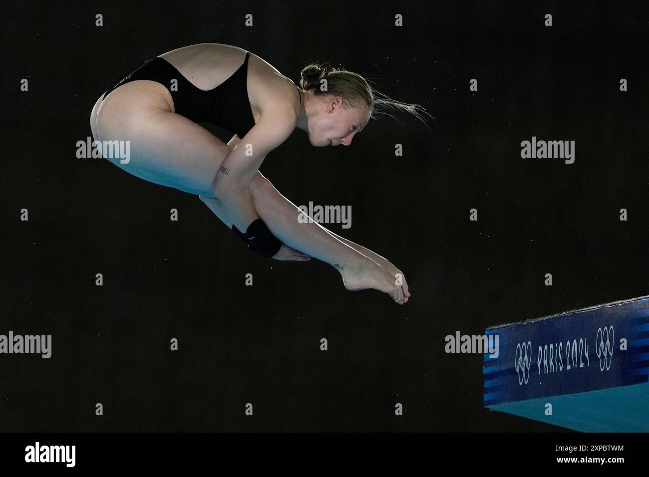 Germany's Pauline Alexandra Pfeif competes in the women's 10m platform ...