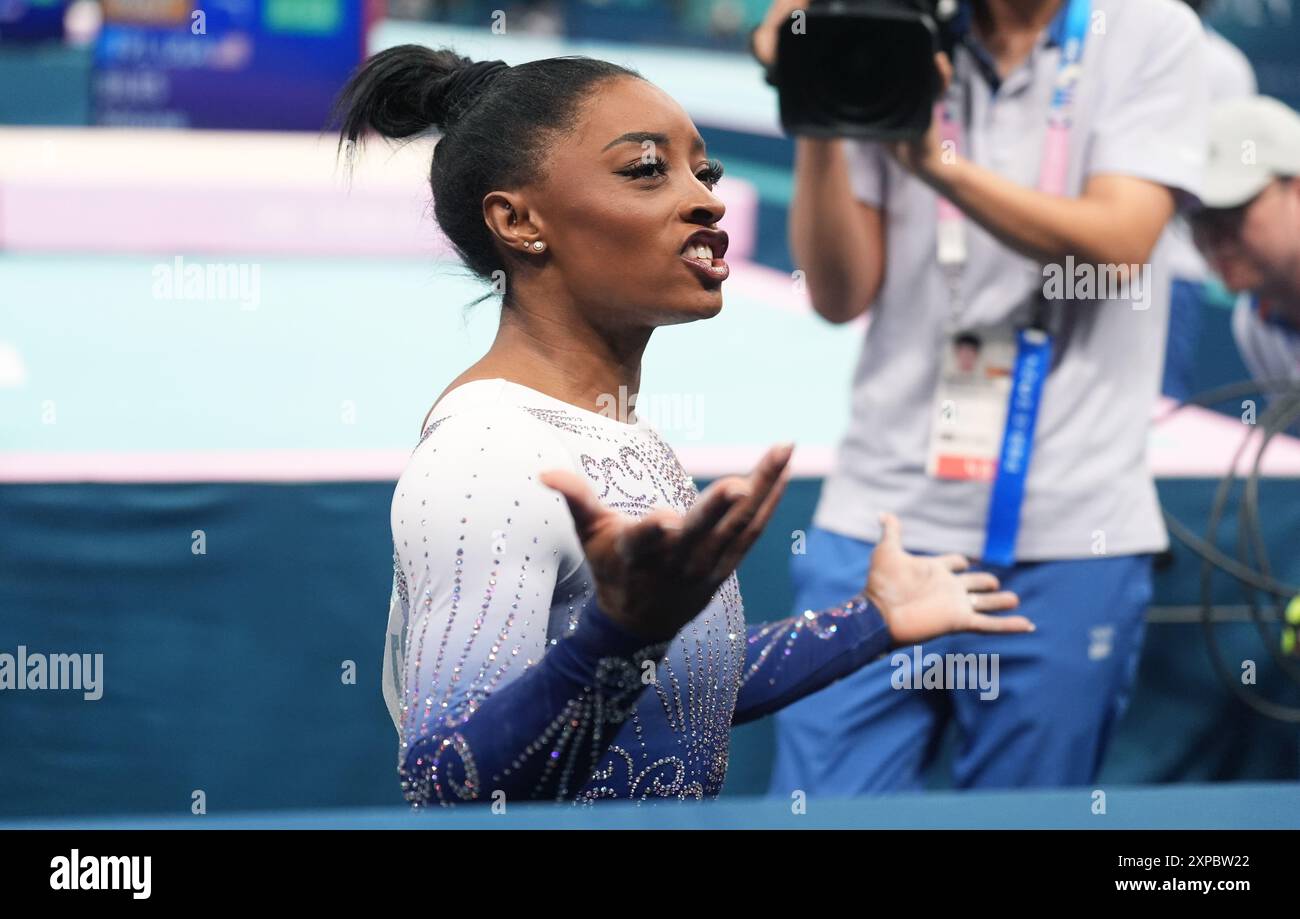 Paris, France. 05th Aug, 2024. Olympics, Paris 2024, gymnastics ...
