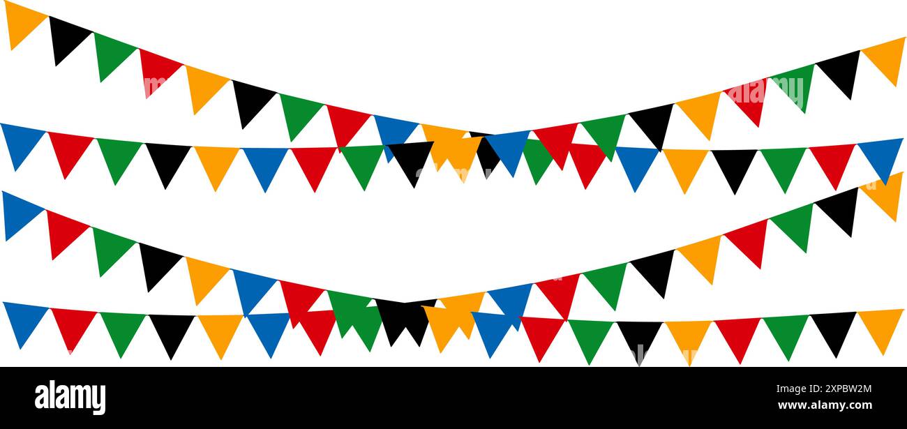 set of colorful ribbons. Celebration buntings flag Stock Vector Image ...