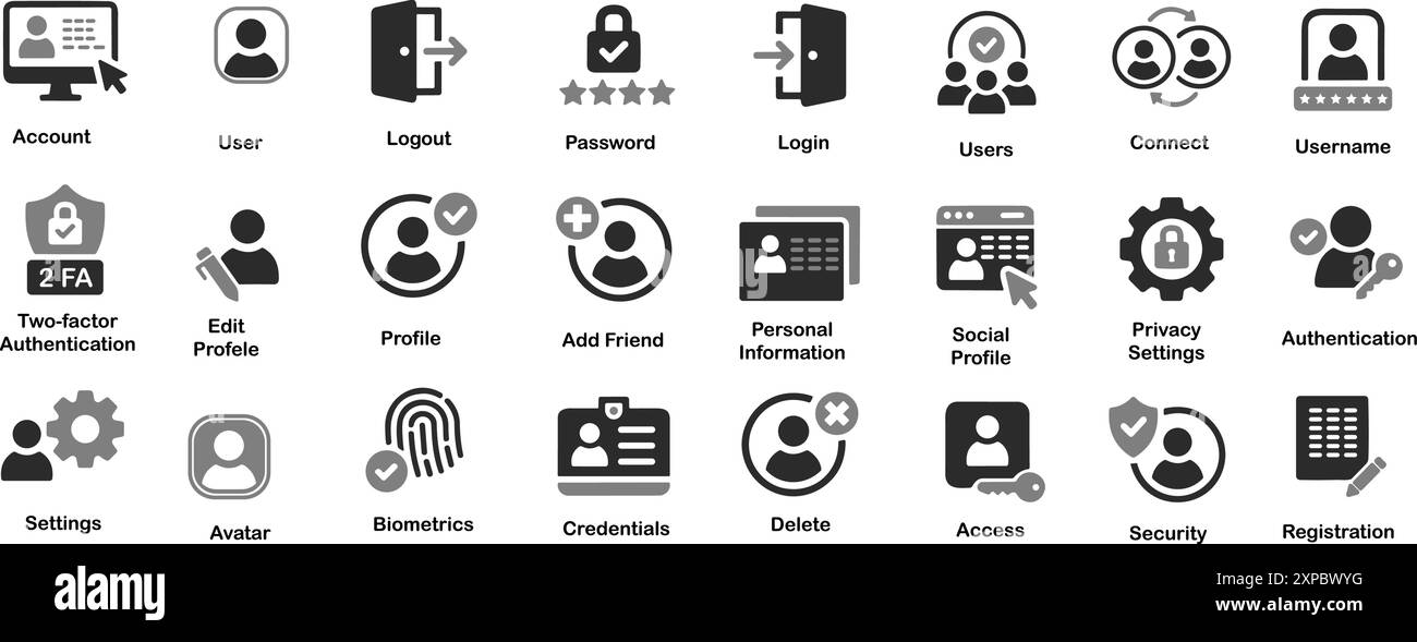 User login credentials Stock Vector Images - Alamy