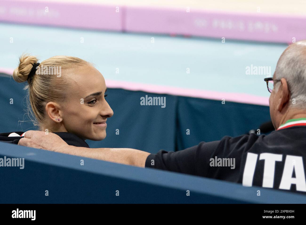 Alice D'Amato of Italy upon realising she will win gold mead in the ...