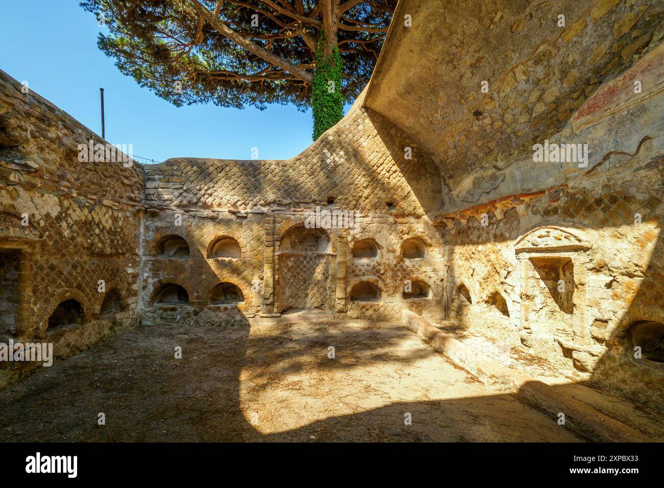Funerary niches of a burial building in the Necropolis of Portus in the ...