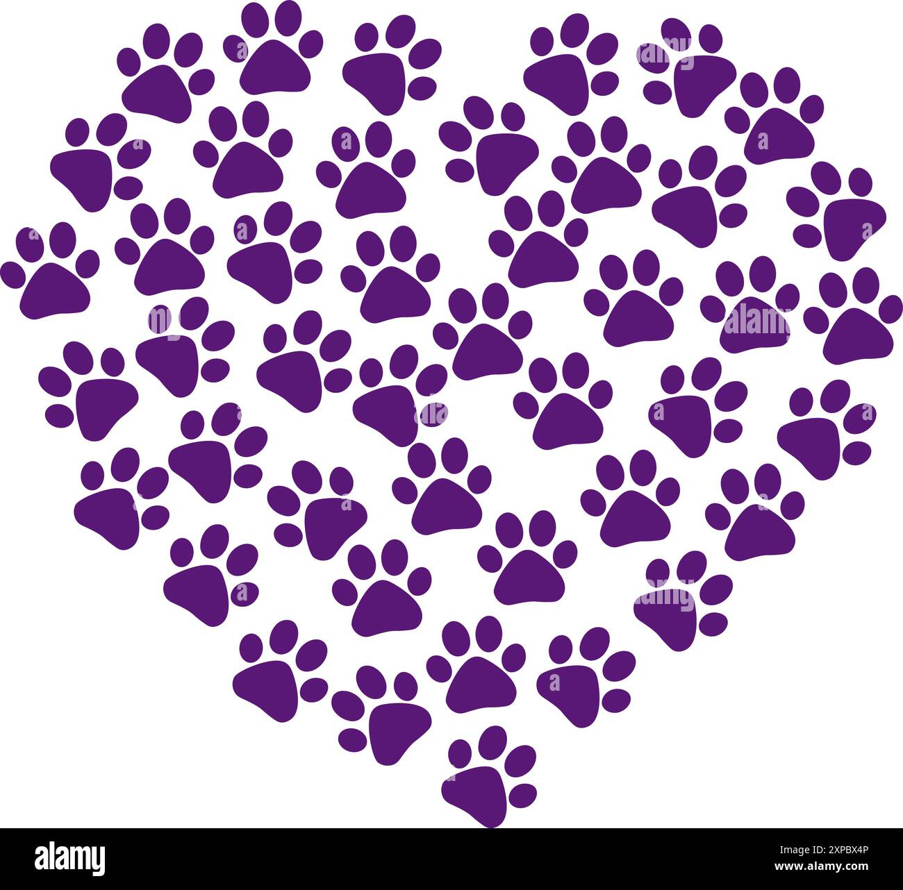 Cat paw prints in Stock Vector Images - Alamy
