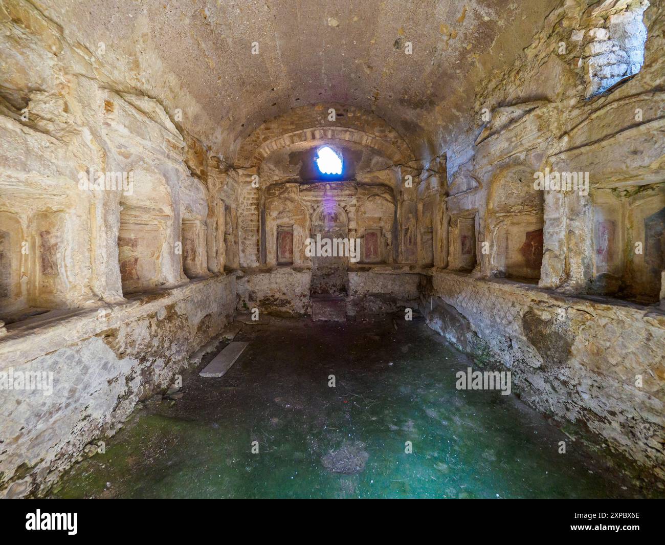 Funerary niches of a burial building in the Necropolis of Portus in the ...