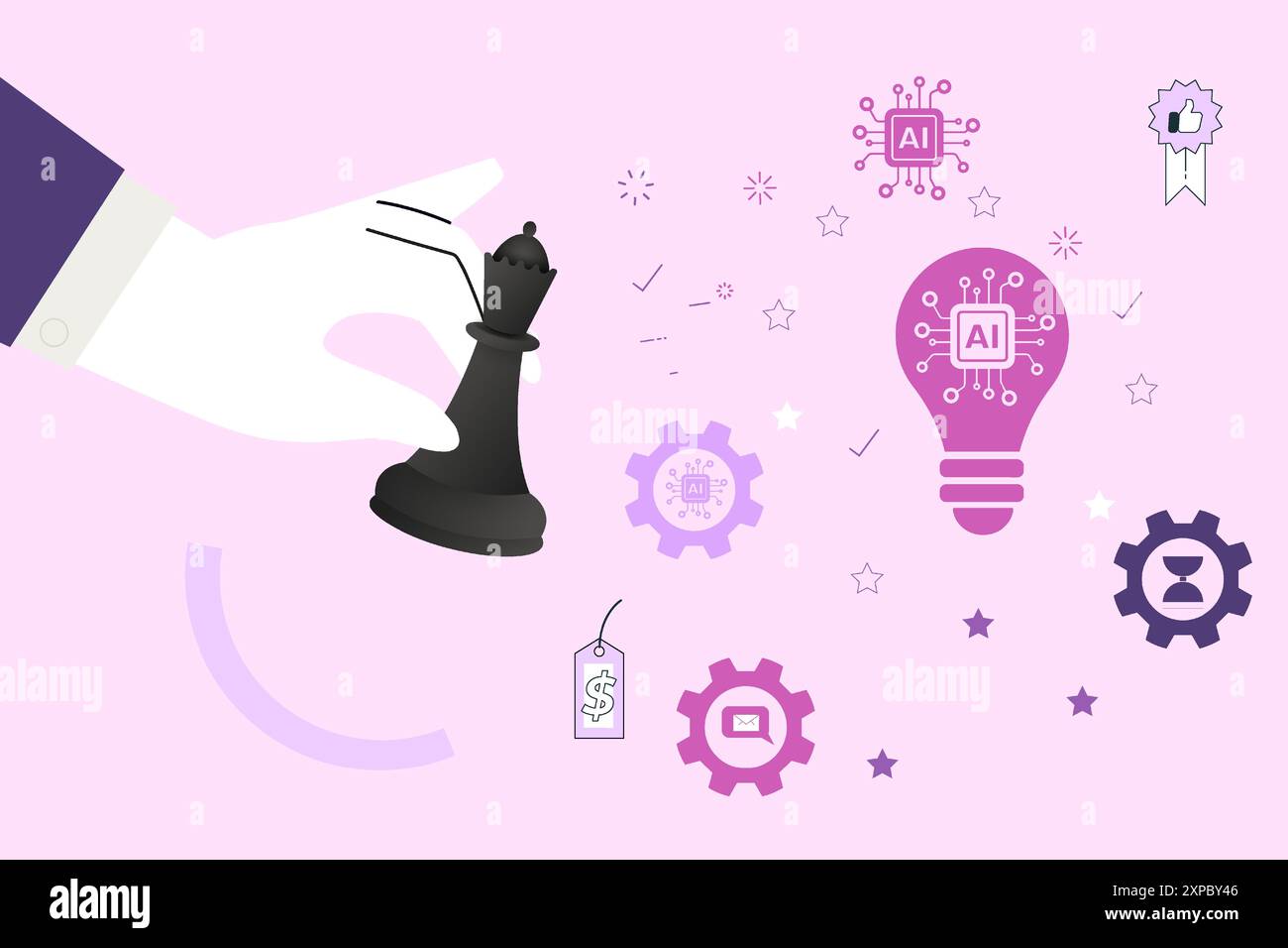 A business concept vector illustration depicting the journey from ...